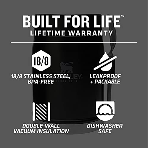 Stanley 10-09146-003 The Heritage Vacuum Food Jar Matte Black 14OZ / .4L