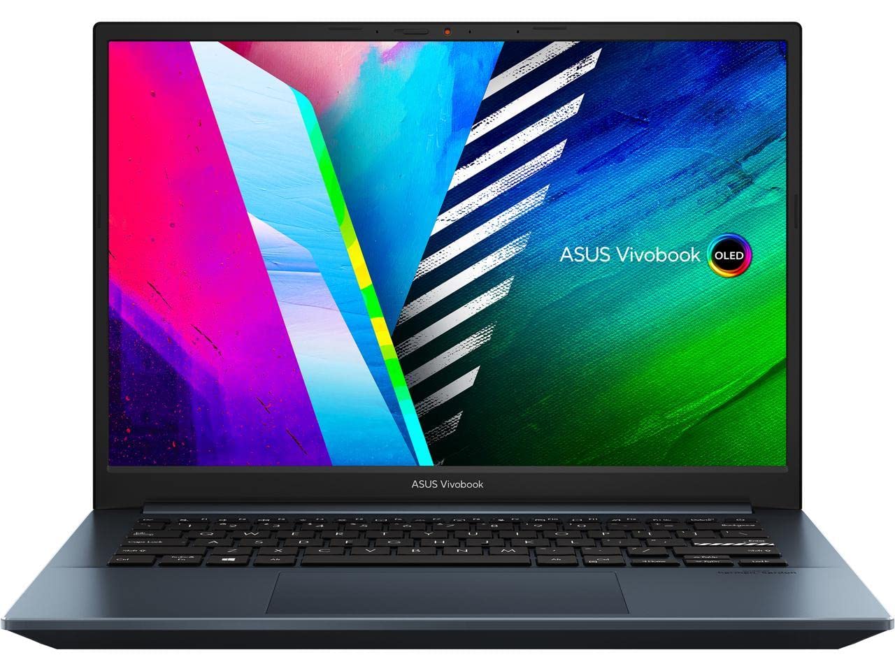 ASUS VivoBook Pro 14 OLED Slim Laptop, 14” WQXGA+ 16:10 OLED Display, AMD Ryzen 7 5800H CPU, NVIDIA GeForce RTX 3050, 16GB RAM, 1TB SSD, Windows 11 Pro, Quiet Blue, M3401QC-EB74