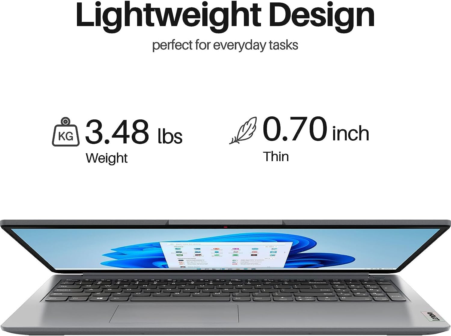 Lenovo 2024 IdeaPad 1 15.6" Students Laptop, AMD Athlon Silver 7120U Processor, 4GB LPDDR5 RAM, 128GB SSD, AMD Radeon Graphics, Wi-Fi 6, Anti-Glare, Windows 11 Home S, SD Card Reader, Cloud Grey