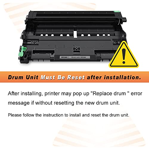 v4ink Compatible Drum+Toner Replacement for Brother DR360 TN360 (1Drum + 2Toner) Work with DCP7030 DCP7040 DCP7045 HL2120 HL2140 HL2150 HL2170 MFC7320 MFC7340 MFC7345 MFC7440 MFC7445 MFC7450 MFC7840