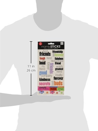 me & my BIG ideas Glitter Stickers Value Pack, Friends, 5 Sheets