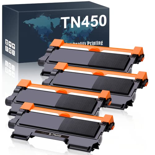 JOJOME Compatible Toner Cartridge Replacement for Brother TN450 TN-450 TN420 for HL-2270DW HL-2280DW HL-2230 HL-2240 MFC-7360N MFC-7860DW DCP-7065DN Intellifax 2840 (Black, High Yield, 4-Pack)