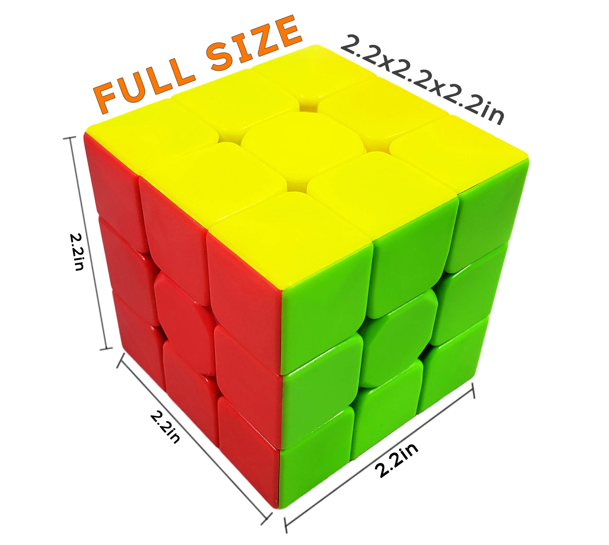 INTEGEAR Speed Cube 3x3 Stickerless with Stand and Tutorial – Easy Turning, Smooth Play, Durable Magic Puzzle Toy for Kids and Adults