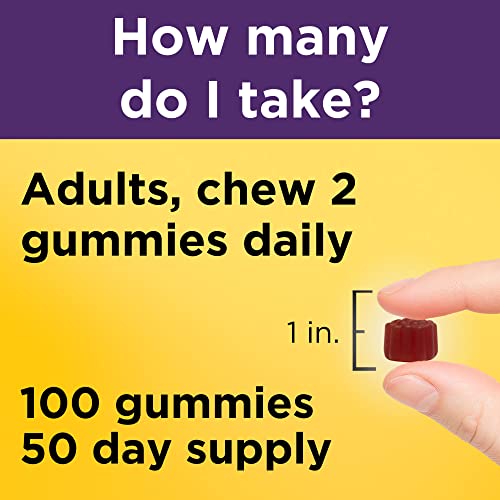 Nature Made Elderberry with Vitamin C and Zinc, Dietary Supplement for Immune Support, 100 Gummies, 50 Day Supply