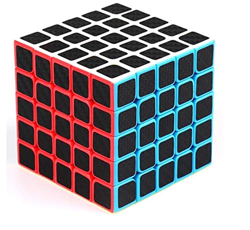 Cuberspeed MFJS MeiLong Carbon Fiber Cubic Gift Box Bundle Phantom Carbon Fiber Sticker Speed Cube 2x2 3x3 4x4 5x5 Stickerless with Black Sticker Puzzle