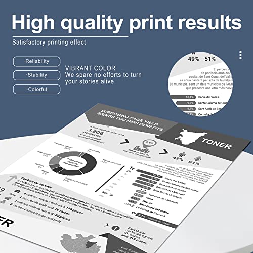 TN450 Black High Yield Toner Cartridge Replacement for Brother MFC-7240 MFC-7860DW Printer,TN4501PK