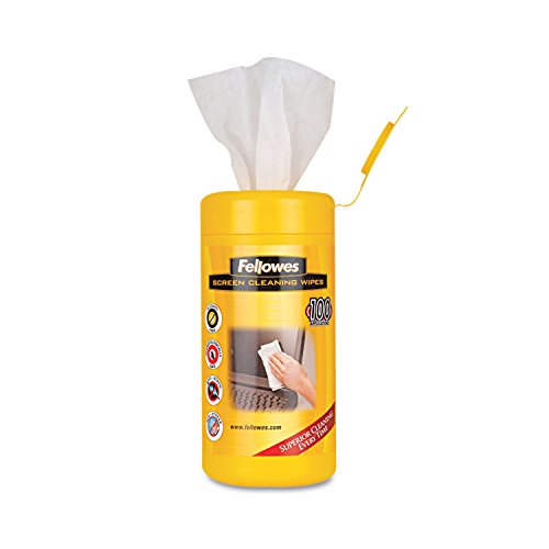 Fellowes 99703 Screen Cleaner Wipes, Alcohol-Free, 100 Wipes