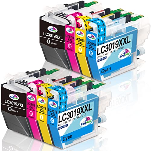 KINGWAY Compatible LC3019 Ink Cartridges Replacement for Brother LC3017 LC3019 XXL use with Brother MFC-j5330DW MFC-J6930DW MFC-J6530DW MFC-J5335DW MFC-J6730DW Ink Cartridges, 8 Pack