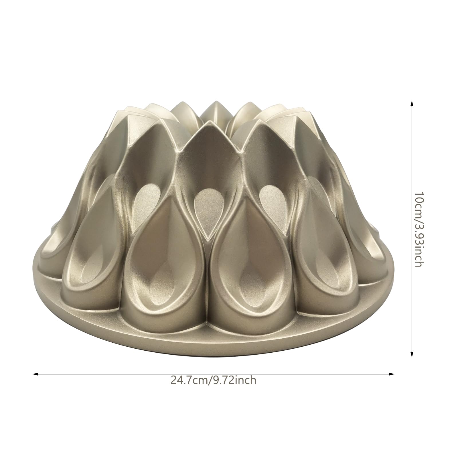 WBJKZJD Charlotte Cake Mold Aluminium Kitchen Accessories Decoration Round Christmas Wedding Family 3D Charlotte Cake Pan (Crown shape)