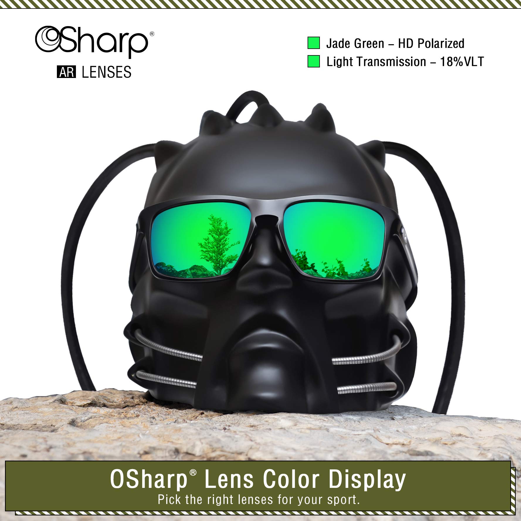 OSharp Performance Replacement Lenses for Bose Tempo BMD0010 Sunglasses - Jade Green