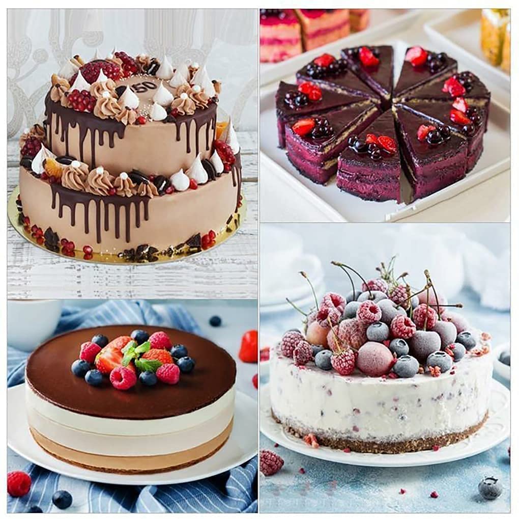 2pcs 8 Inch Silicone Cake Pan for Baking, Round Cake Molds Silicone Baking Pan Non-Stick Quick Release Suitable for Cheesecake Chocolate Cake Brownie Cake puddings