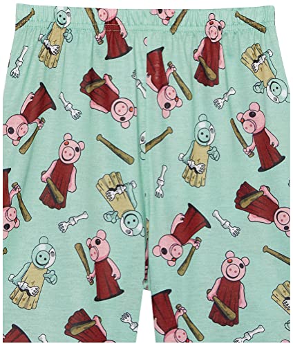 Piggy Boys' Big 2-Piece Loose-fit Pajama Set, Soft & Cute for Kids, ONE of US, 6