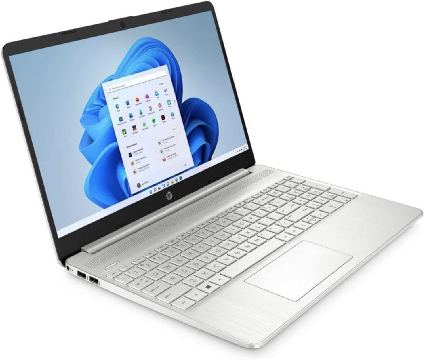 HP 15-ef2040tg 15.6 Inch Full HD Anti-glare IPS Laptop AMD Ryzen 5 8GB DDR4 RAM 512GB SSD Radeon Graphics Webcam Backlit Keyboard for Desk Work, Windows 11 Home in S Mode, Natural Silver (Renewed)