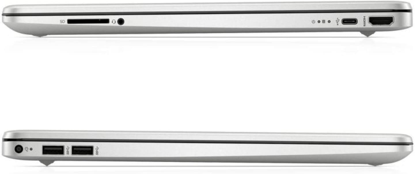 HP 15-ef2040tg 15.6 Inch Full HD Anti-glare IPS Laptop AMD Ryzen 5 8GB DDR4 RAM 512GB SSD Radeon Graphics Webcam Backlit Keyboard for Desk Work, Windows 11 Home in S Mode, Natural Silver (Renewed)