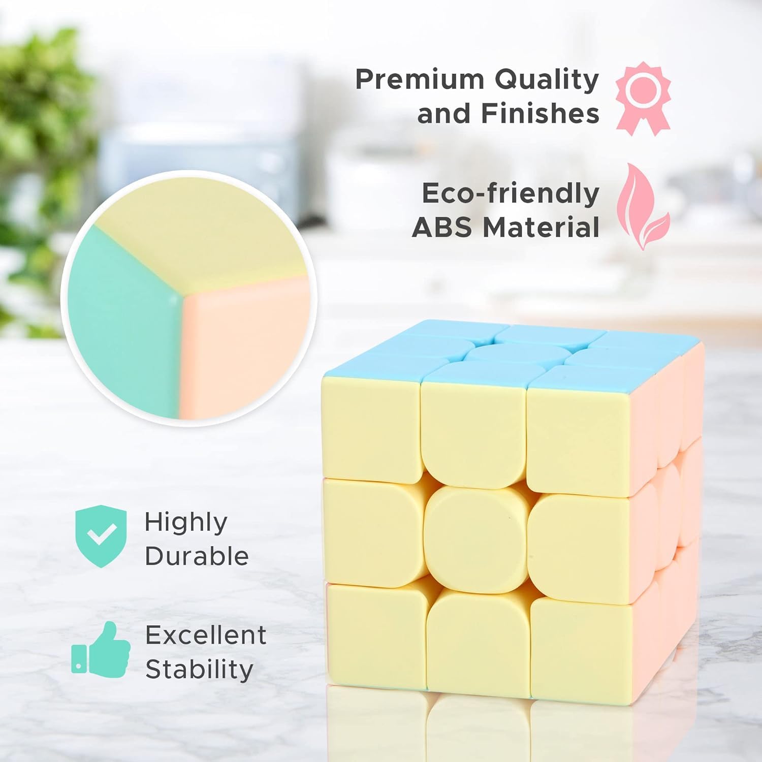 FOOZZILLA Speed Cube 3x3 for Kids and Adults – Productivity Cube with 6 Bright Colors – Fun and Entertaining – Develops Skills, Dexterity – Stimulates and Challenges Mind