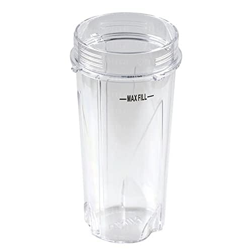 Replacement Parts Two Pack 16-Ounce (16 oz.)Single Serve Cup with lid Fit for Nutri Ninja Mega Kitchen SystemsBL770BL771BL772BL773COBL660BL740 and works with Ninja Ultima Blender BL810BL820BL830