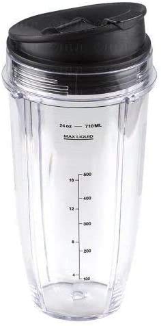 Nutri Ninja Blender Cup 24 oz with Sip & Seal Lid - For Blender BL450 BL454 Auto-iQ BL480 BL481 BL482 BL687 (2-Pack)