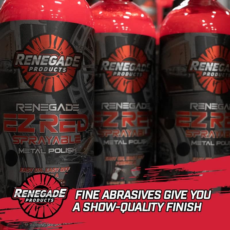 Renegade Products USA - EZ Red Sprayable Metal Polish & Cleaner, Chrome, Aluminum, Stainless Steel & More, 24oz