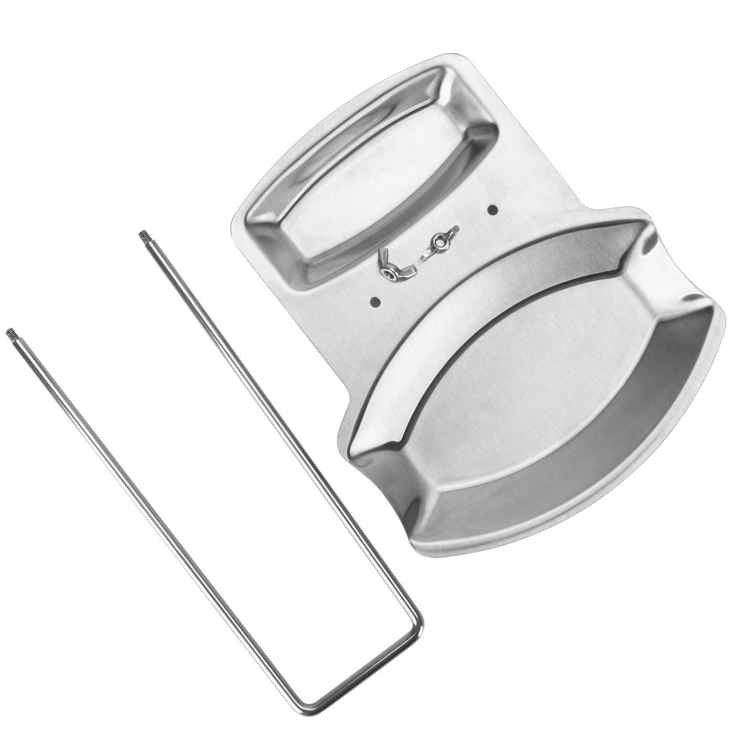 BBDOU Spoon Rest and Pot Lid Holder, Stainless Steel Pan Pot Cover Lid Rack Shelf Stand Holder Spoon Holder Utensil Rest Stove Organizer Storage Soup Spoon Rests Kitchen Tool