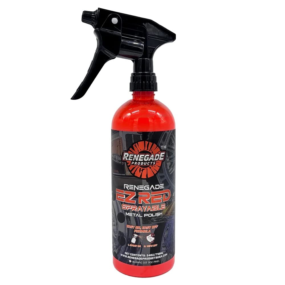 Renegade Products USA - EZ Red Sprayable Metal Polish & Cleaner, Chrome, Aluminum, Stainless Steel & More, 24oz