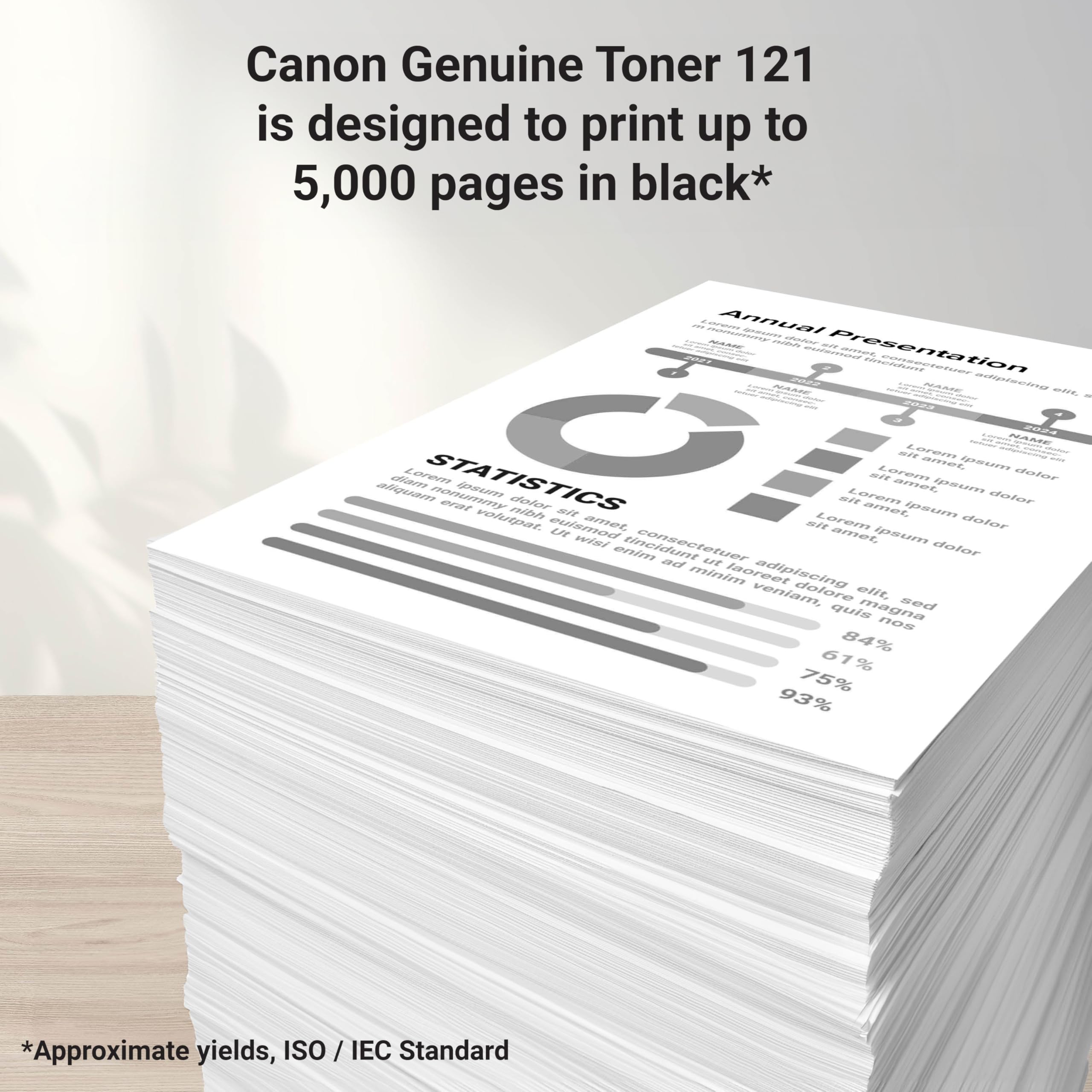 Canon Genuine Toner Cartridge 121 Black (3252C001), 1-Pack, for Canon imageCLASS D1650, D1620 Laser Printer