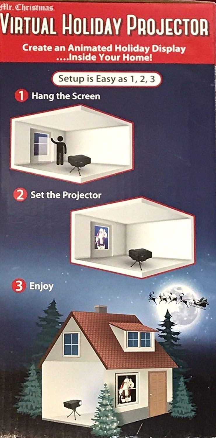 Virtual Holiday Projector - 8 Christmas and Halloween Movies