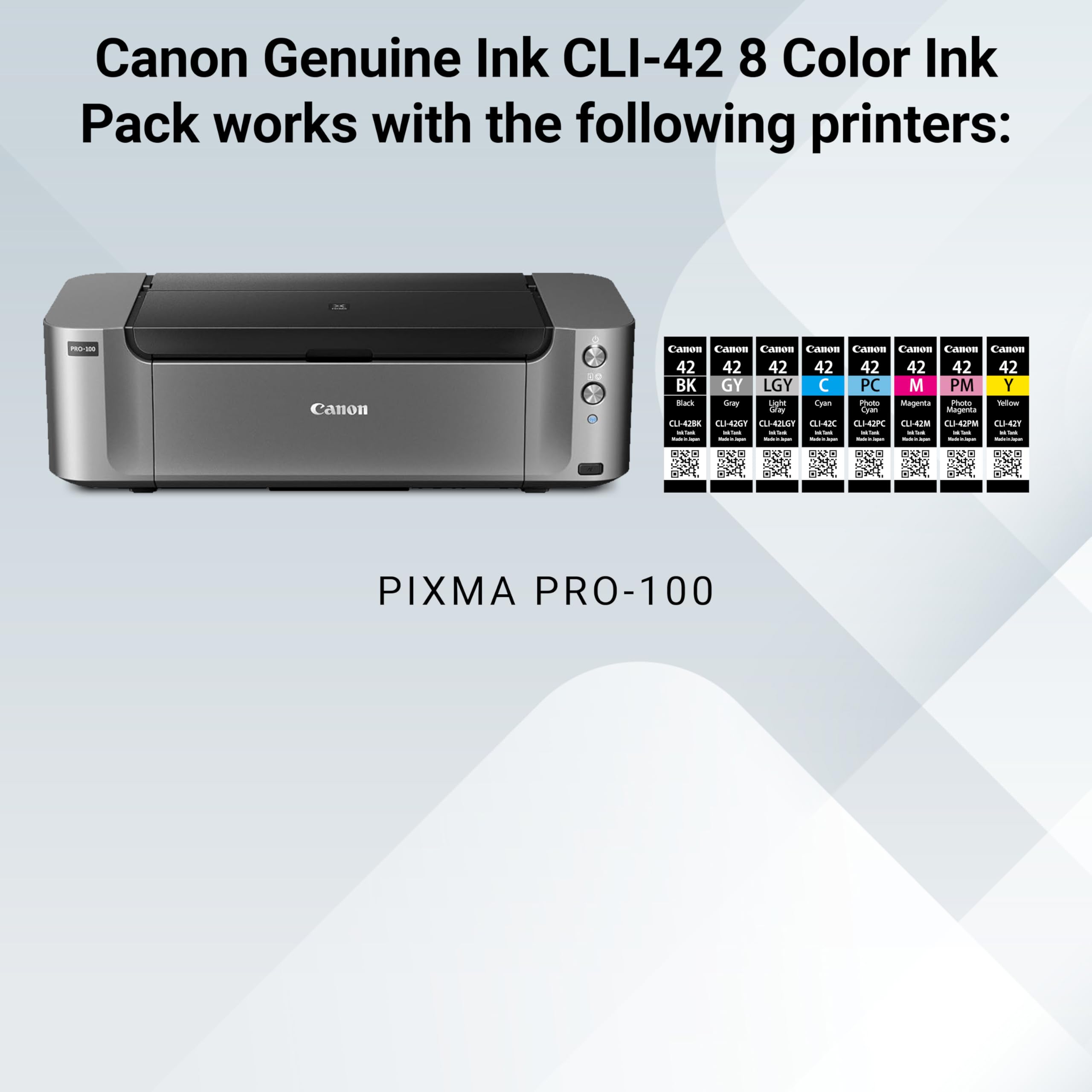 Canon CLI-42 8 PK Value Pack Ink, 8 Pack Compatible to PIXMA PRO-100