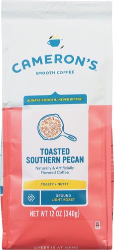 Cameron's Coffee Roasted Ground Coffee Bag, Flavored, Toasted Southern Pecan, 12 Ounce