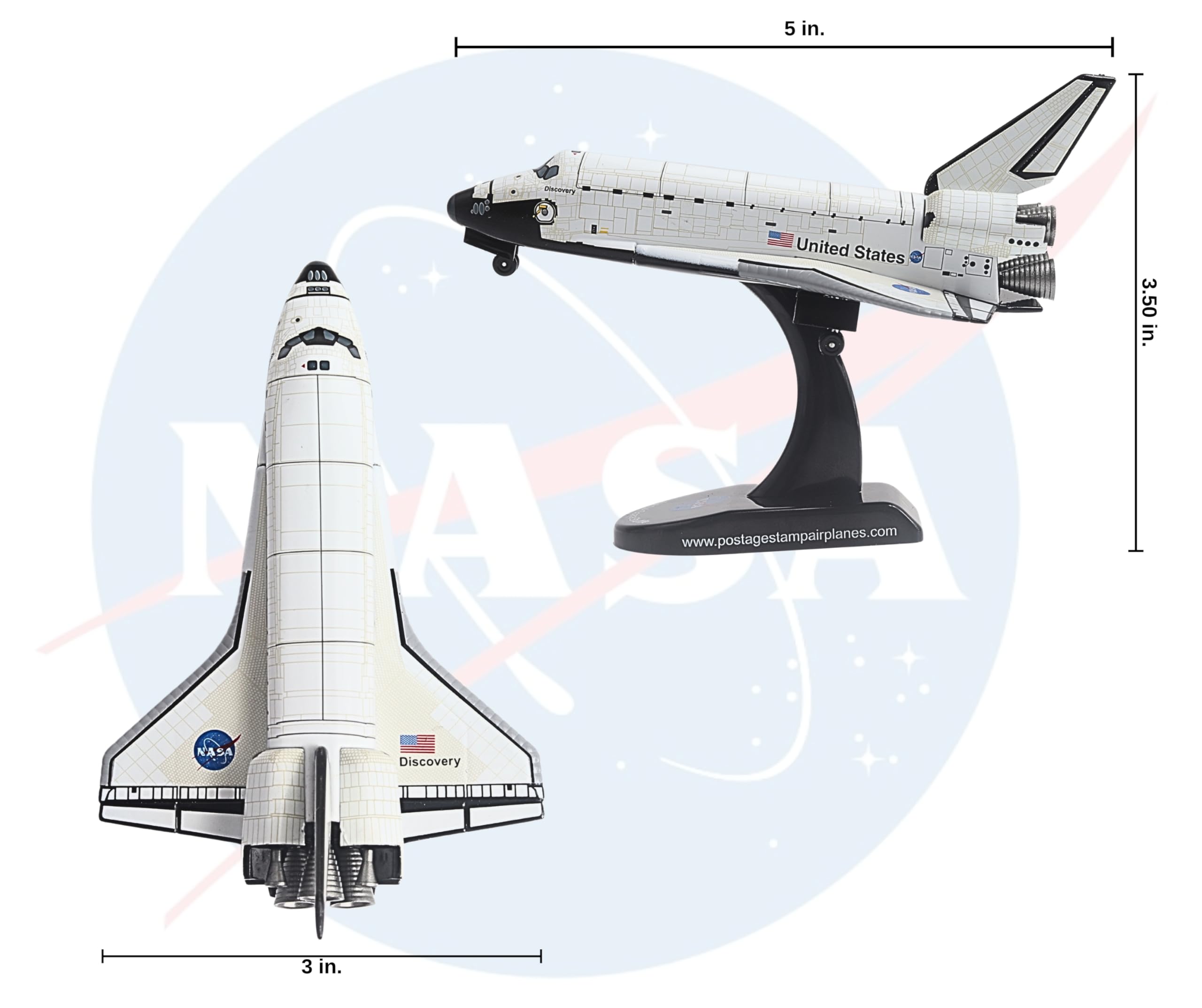 Daron Postage Stamp Space Shuttle Discovery Vehicle (1/300 Scale)