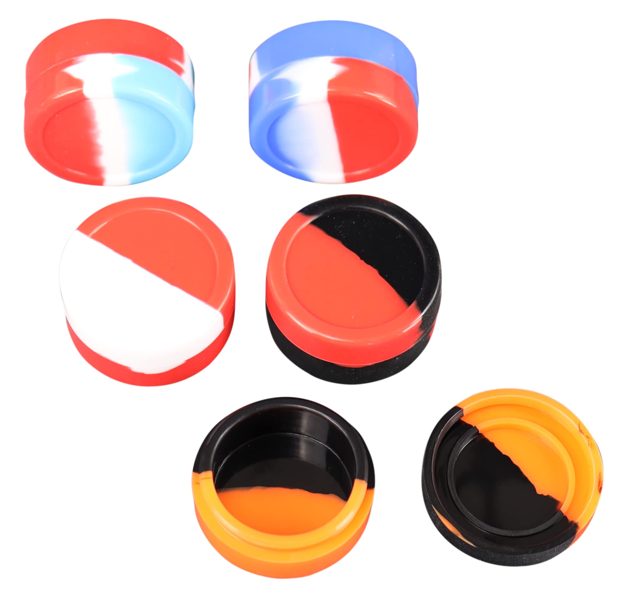 Iconikal Silicone Wax Oil Container Storage Cylinder, Random Colors, 22mL, 5-Pack