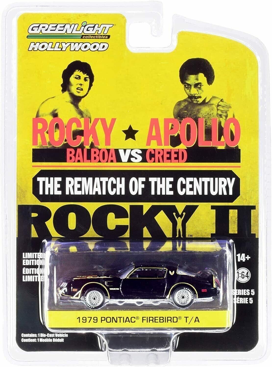 1979 Pontiac Firebird Trans Am T/A , Rocky II - Greenlight 44650C/48 - 1/64 Scale Diecast Model Toy Car
