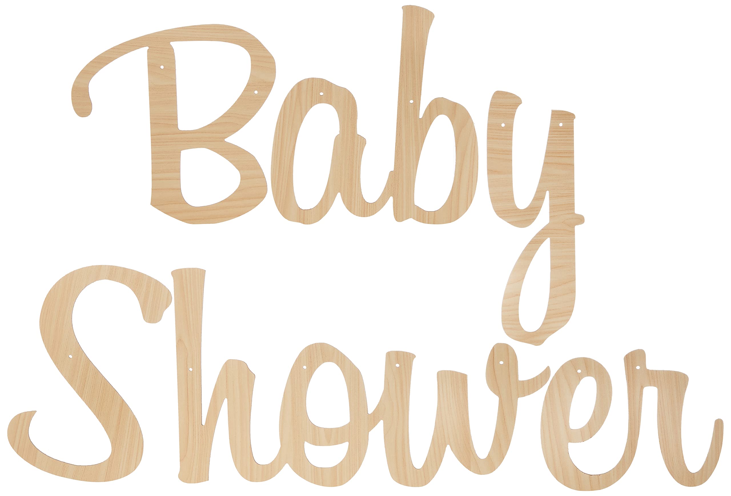 Ginger Ray Botanical Baby Shower Wooden Banner Hanging Decoration, NS, Wood
