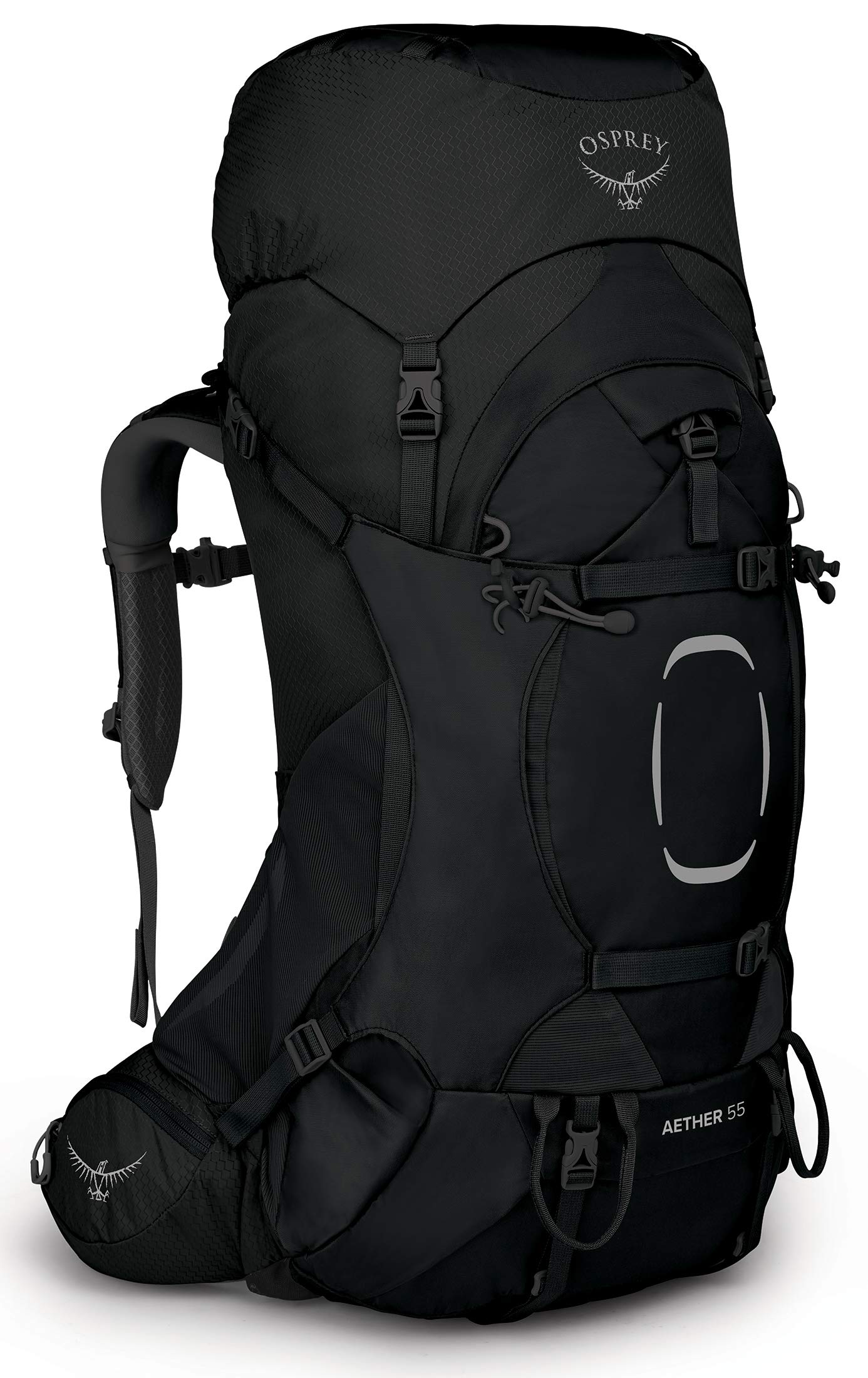 Osprey Aether 55 Men's Backpacking Backpack , Black, Small/Medium