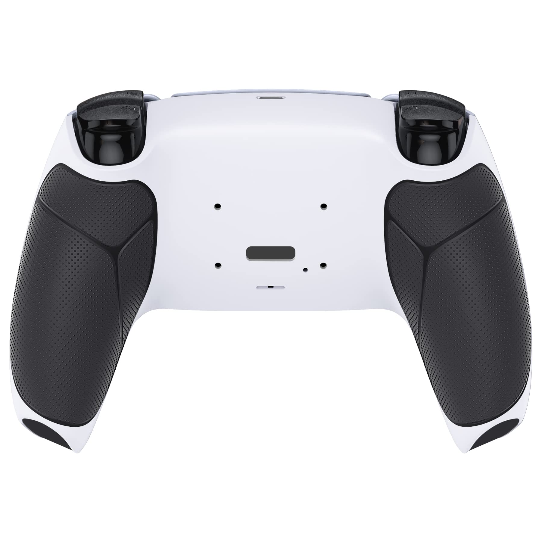 Black White Performance Rubberized Grip Redesigned Back Shell for PS5 Controller eXtremerate Rise & RISE4 Remap Kit - Controller & Rise Remap Board NOT Included