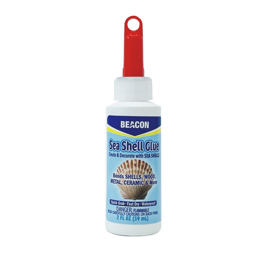 BEACON Sea Shell Glue for Creating and Decorating with Shells, Wood, Metal, Ceramic, and More, 2-Ounce, 1-Pack