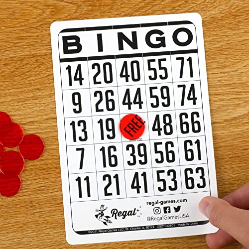 Regal Games - Classic Bingo Cards - 200 Count - 6.125β x 4.17β Cardstock - White
