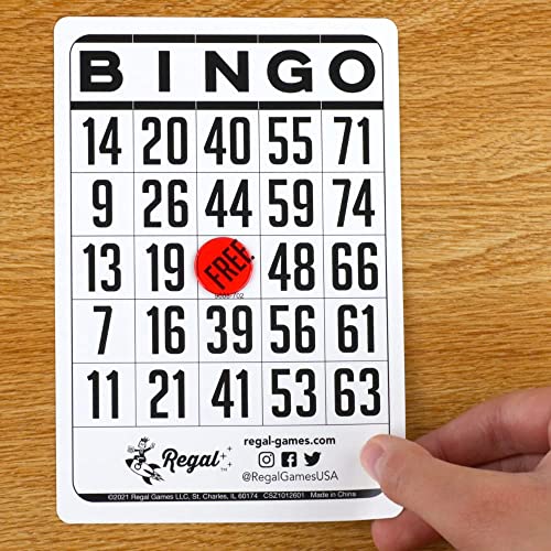 Regal Games - Classic Bingo Cards - 200 Count - 6.125β x 4.17β Cardstock - White