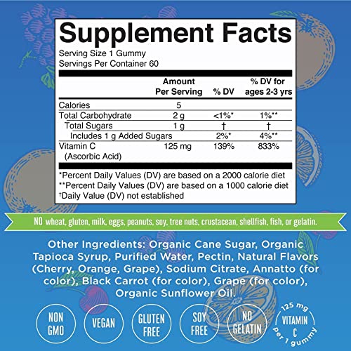 Kids Vitamin D3 Gummies & Vegan Vitamin C Gummies Bundle | Supplement for Bone Strength, Phosphorus and Calcium Absorption | Supports Immune Function & Overall Health for Adults & Kids