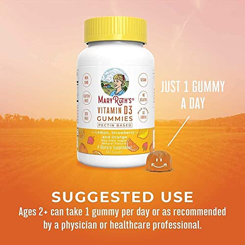 Kids Vitamin D3 Gummies & Vegan Vitamin C Gummies Bundle | Supplement for Bone Strength, Phosphorus and Calcium Absorption | Supports Immune Function & Overall Health for Adults & Kids