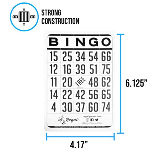 Regal Games - Classic Bingo Cards - 200 Count - 6.125β x 4.17β Cardstock - White