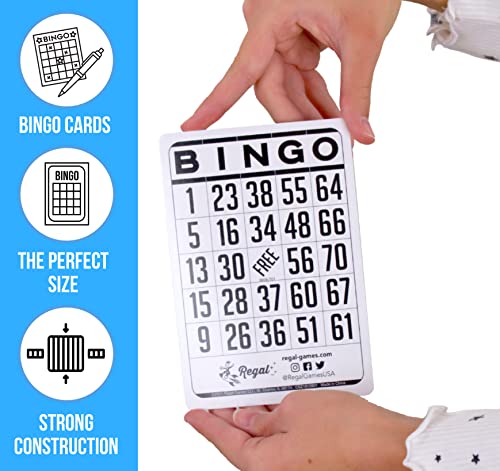 Regal Games - Classic Bingo Cards - 200 Count - 6.125β x 4.17β Cardstock - White
