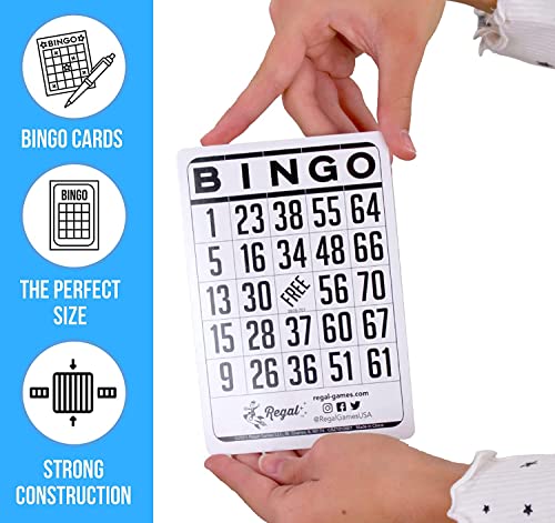 Regal Games - Classic Bingo Cards - 50 Count - 6.125” x 4.17” Cardstock - White