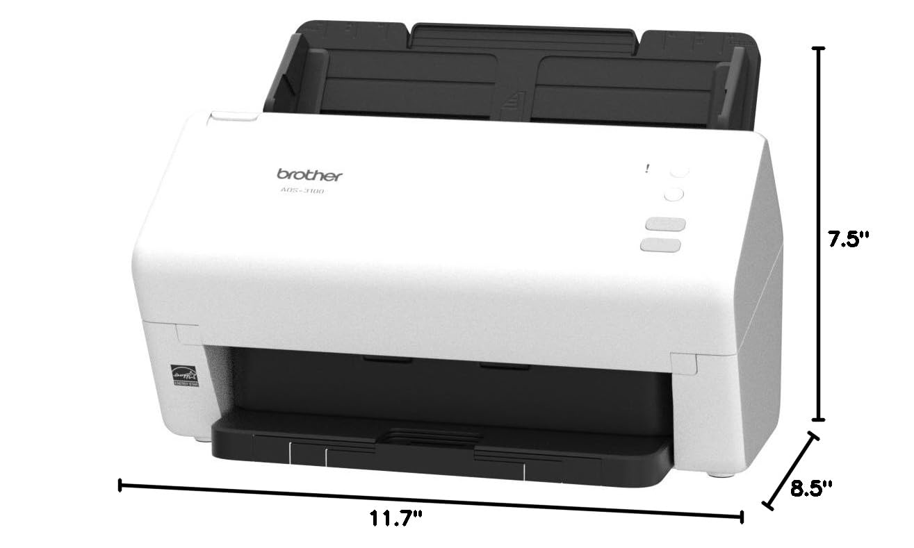 Brother ADS-3100 High-Speed Desktop Scanner | Compact with Scan Speeds of Up to 40ppm