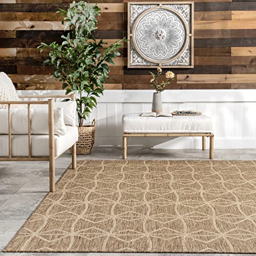 nuLOOM Saunders Geometric Indoor/Outdoor Area Rug, 8' x 10', Beige