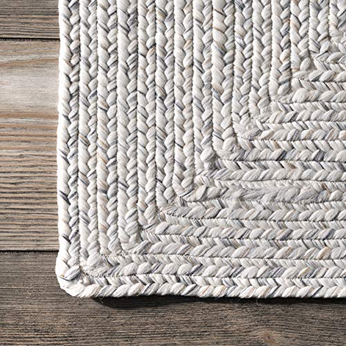 nuLOOM Wynn Braided Indoor/Outdoor Area Rug, 7' 6" x 9' 6", Ivory