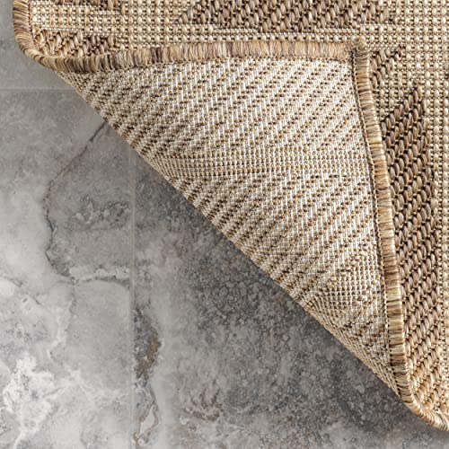 nuLOOM Saunders Geometric Indoor/Outdoor Area Rug, 8' x 10', Beige