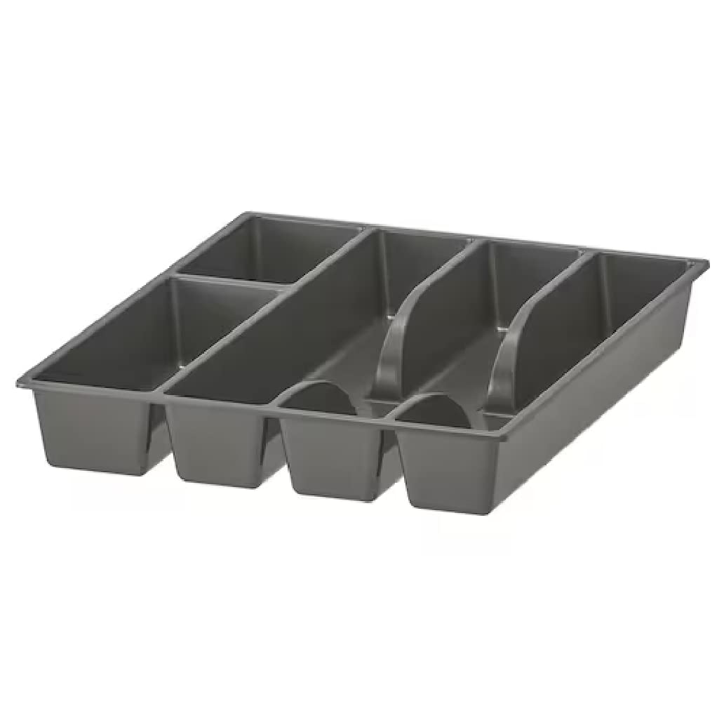 I-K-E-A SMÄCKER Kitchen Organizer Flatware Tray Utensil Holder Gray 12x10 ''