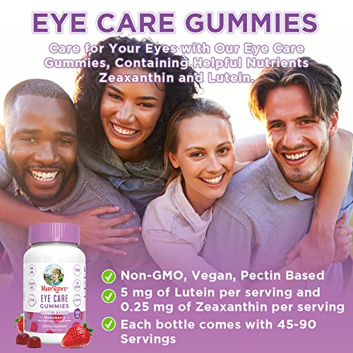 Adult Multivitamin Multimineral Gummies & Eye Care Gummy Vitamins Bundle by MaryRuth's | Vitamin C, Vitamin D and E | B Vitamins | Biotin | Zinc | Supplements for Eye Health, Vegan, Non-GMO