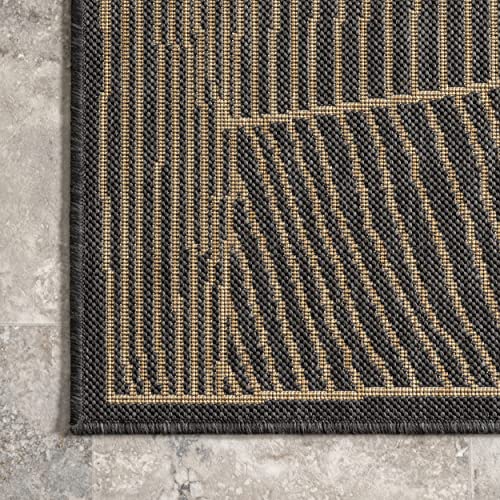 nuLOOM Myrna Geometric Indoor/Outdoor Area Rug, 8' x 10', Dark Grey