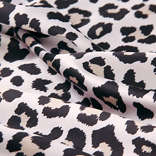 BEDELITE Satin Pillowcase for Hair and Skin Digital Printing, Super Soft Cooling Similar to Silk Pillow Cases 2 Pack with Envelope Closure, Gift for Women Men(Standard 20x26 Inch, Black Leopard)